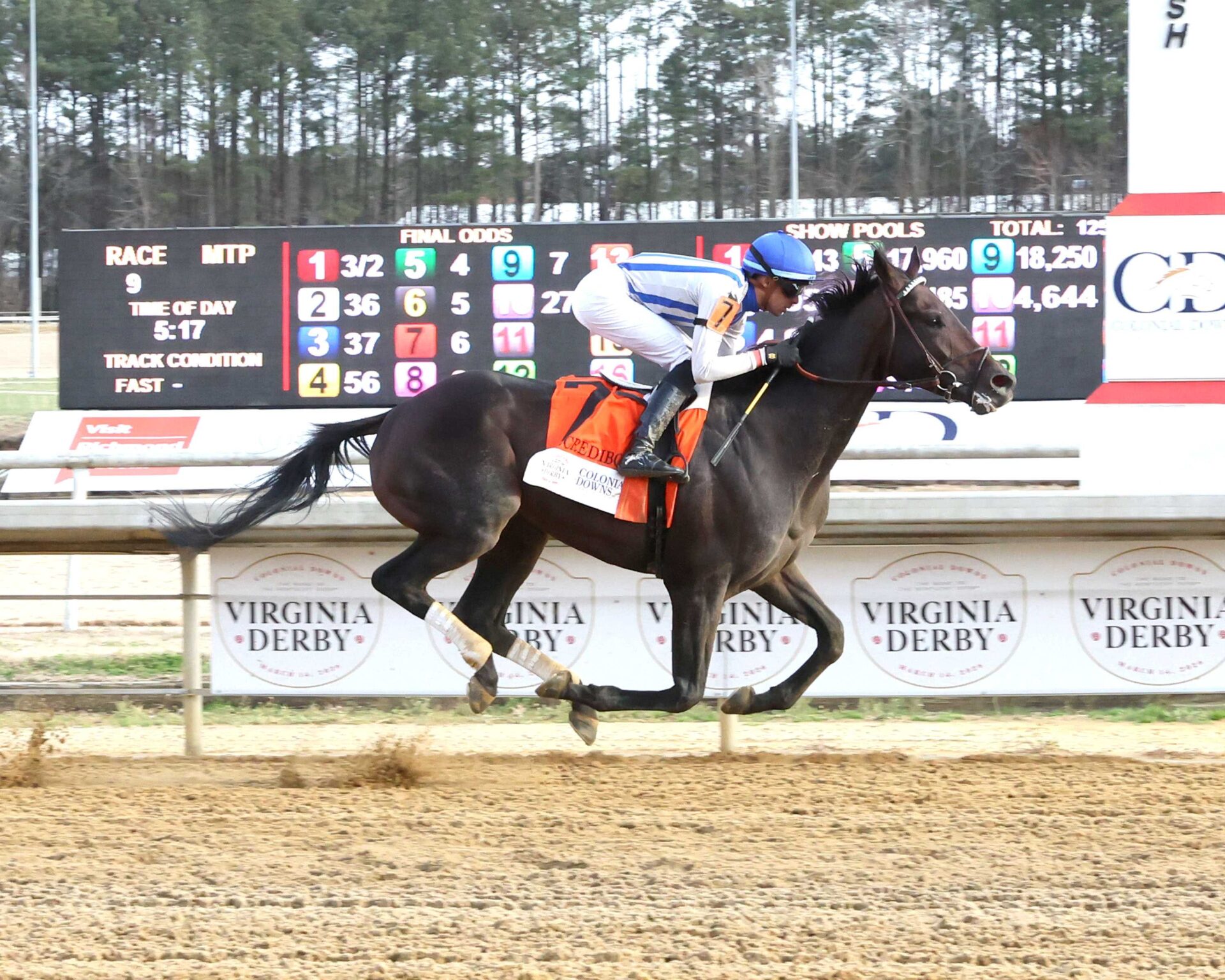 Incredibolt en su mejor versión ganó el Virginia Derby - Zona Hipica